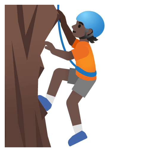 🧗🏿 Person Climbing: Dark Skin Tone Emoji Meaning - From Girl & Guy ...