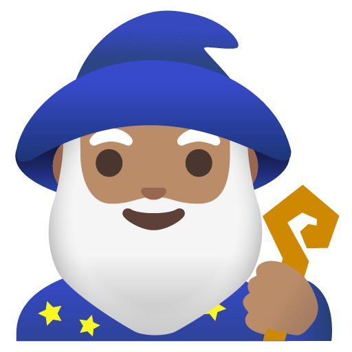 🧙🏽‍♂️ Man Mage: Medium Skin Tone Emoji Meaning - From Girl & Guy ...
