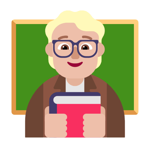 🧑🏼‍🏫 Teacher: Medium-Light Skin Tone Emoji Meaning - From Girl & Guy ...
