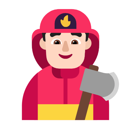 👨🏻‍🚒 Man Firefighter: Light Skin Tone Emoji Meaning - From Girl & Guy ...
