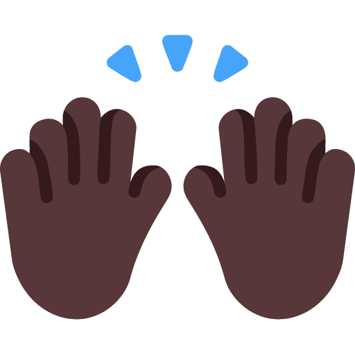 🙌🏿 Raising Hands: Dark Skin Tone Emoji Meaning - From Girl & Guy ...
