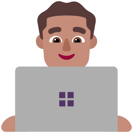 👨🏽‍💻 Man Technologist: Medium Skin Tone Emoji Meaning - From Girl & Guy ...